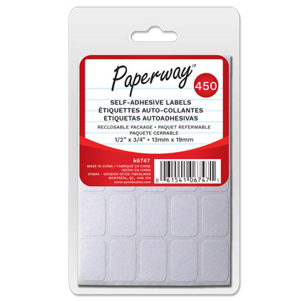 PAPERWAY® 450 SELF-ADHESIVE LABELS 13mm x 19mm — Everyday Office Supplies