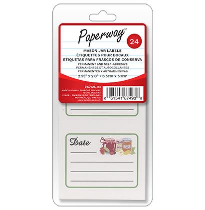 PAPERWAY® 24 MASON JAR LABELS — Everyday Office Supplies