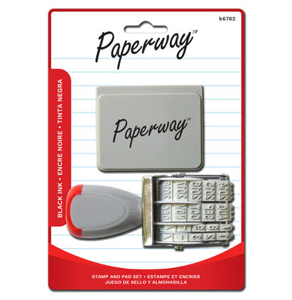 PAPERWAY® STAMP AND PAD SET — Everyday Office Supplies