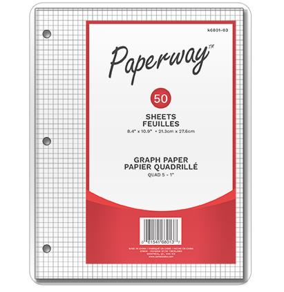 PAPERWAY® GRAPH PAPER 5-1CM - 50 8.4" X 10.9" — Everyday Office Supplies