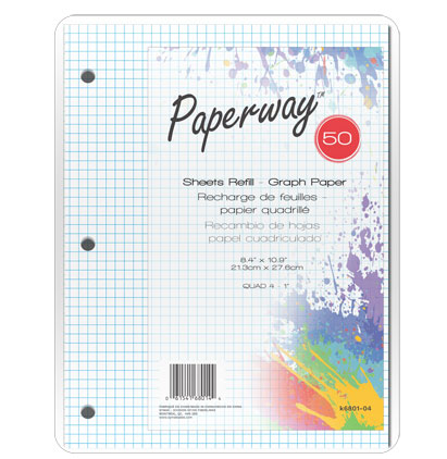 PAPERWAY® GRAPH PAPER 4-1" - 50 8.4" X 10.9" — Everyday Office Supplies