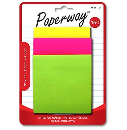 PAPERWAY® STICK-ON NOTES - 150 SHEETS 3" x 3" — Everyday Office Supplies