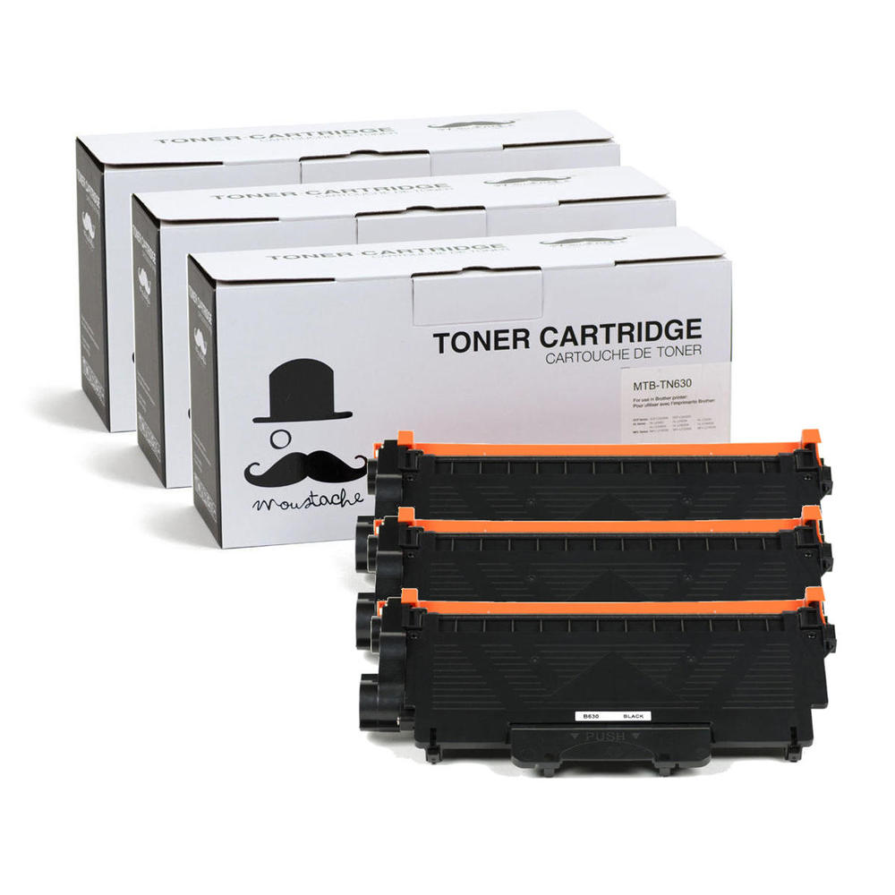 Brother TN-630 Compatible Black Toner Cartridge - Moustache® - 3/Pack ...
